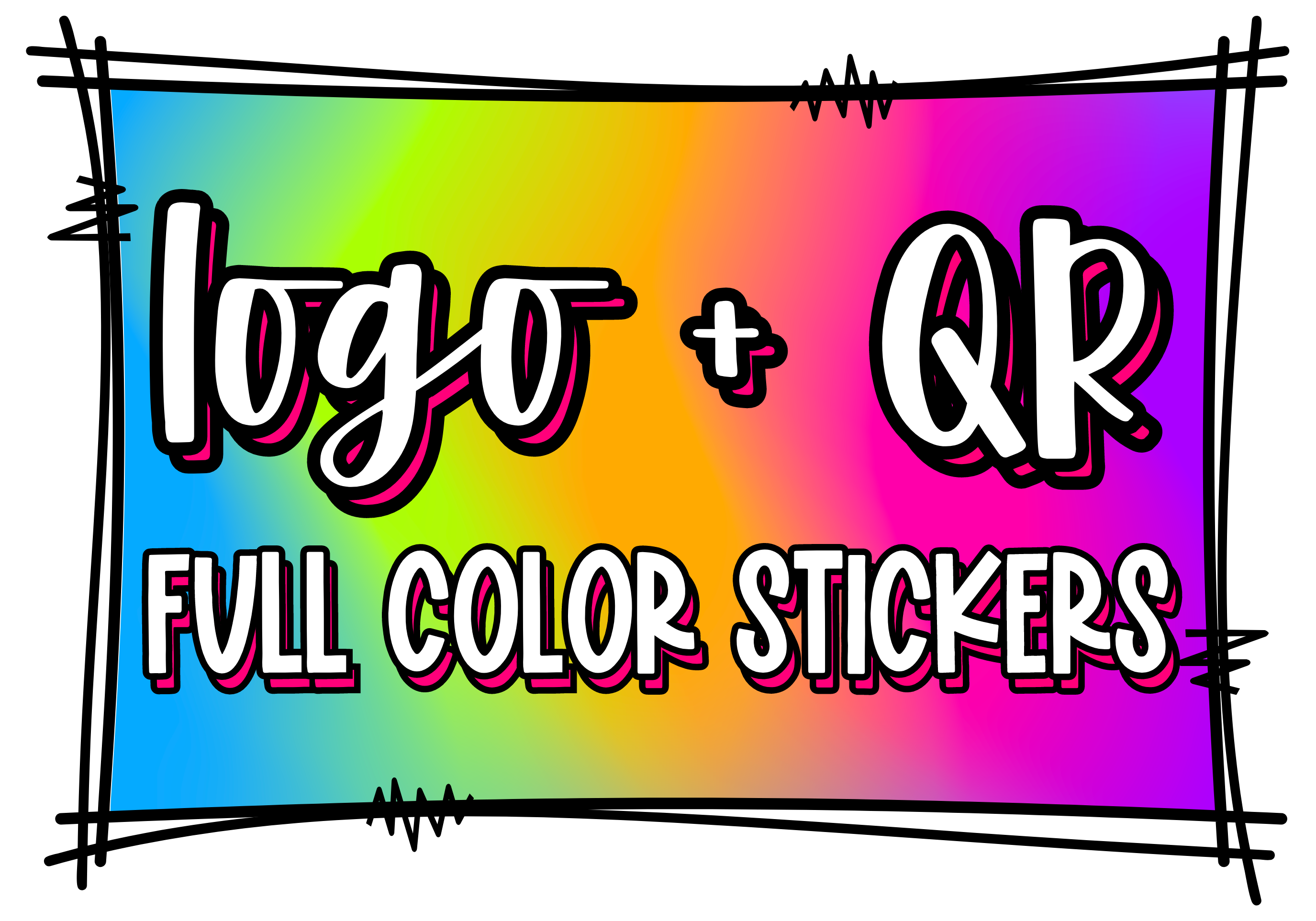 Logo + QR Full Color Vinyl Stickers – Inked Mama Digital Designs